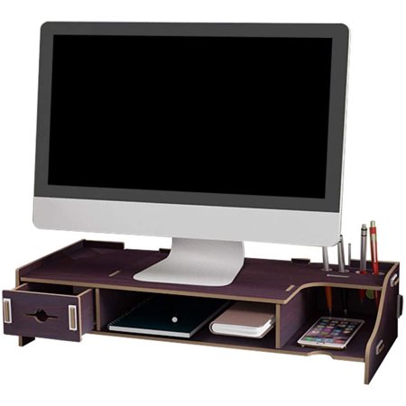 Computer Monitor Stand|Desktop Riser|Storage Drawer|2 Tier Tabletop ...