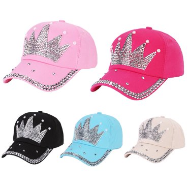 SPRING PARK Fashion Women Candy Color Crown Faux Pearl Rhinestone ...