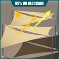 Royal Shade 8' x 9' x 12' Beige Triangle Waterproof Sun Shade Sail ...