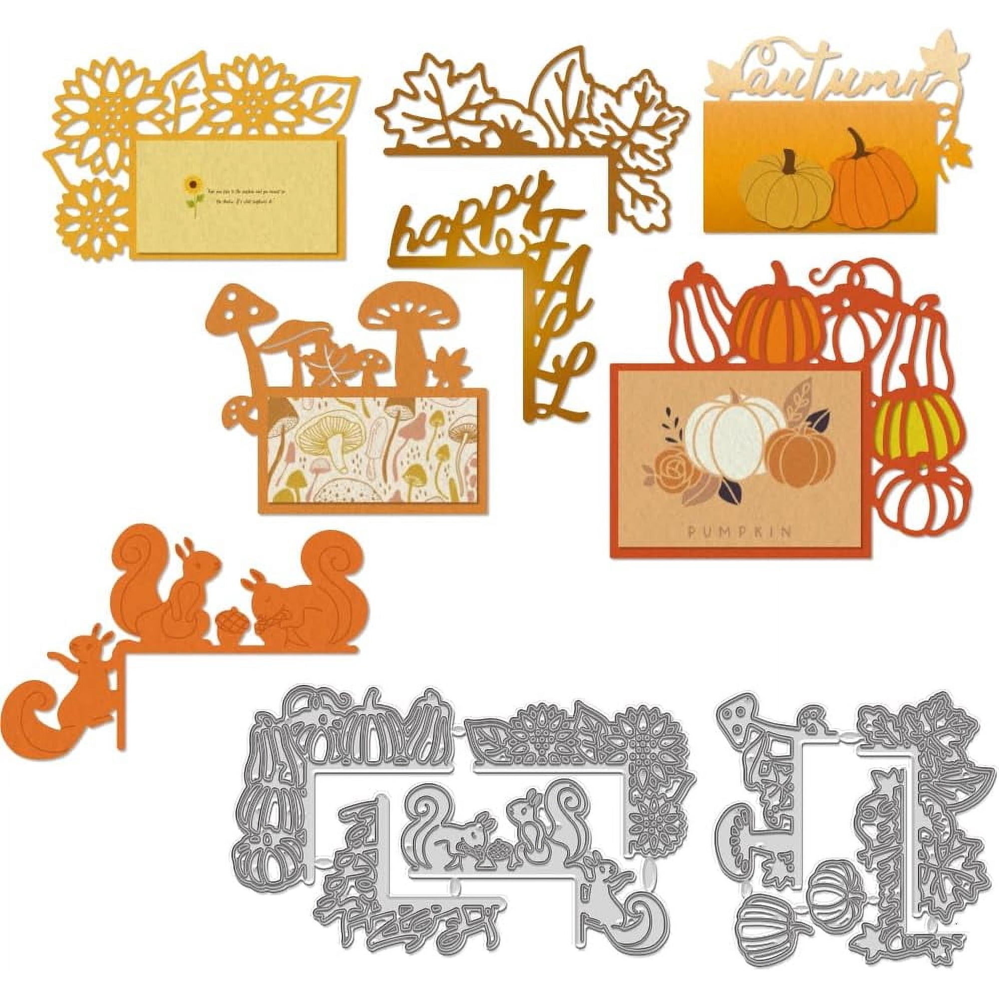 Click here for Nobrand Autumn Squirrel Border Cutting Dies Happy... prices