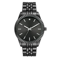 George Men's 41mm Gunmetal Tone Mettalized Edge To Edge Bezel Genuine ...