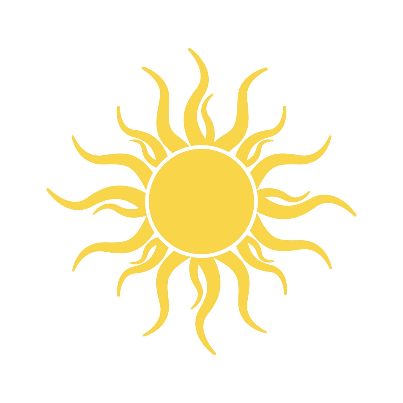 Sun Sticker Decal Die Cut - Self Adhesive Vinyl - Weatherproof - Made ...