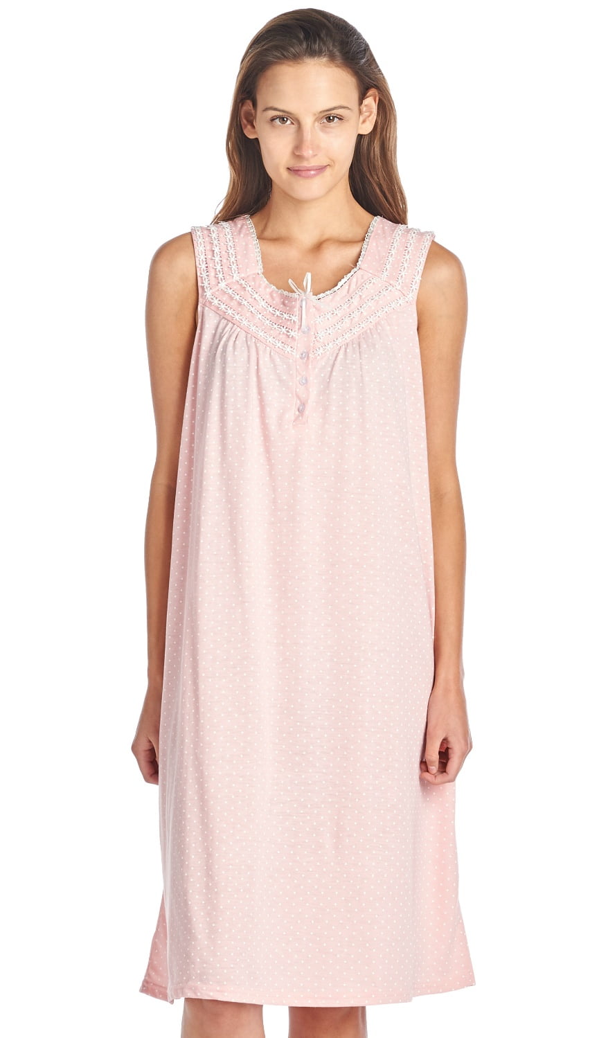 Casual Nights Women's Fancy Lace Trim Sleeveless Nightgown - Walmart.com