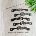 Urbalabs Cast Iron Kitchen Cabinet Handles and Drawer Pulls State of Texas Concho Cross and Star ...