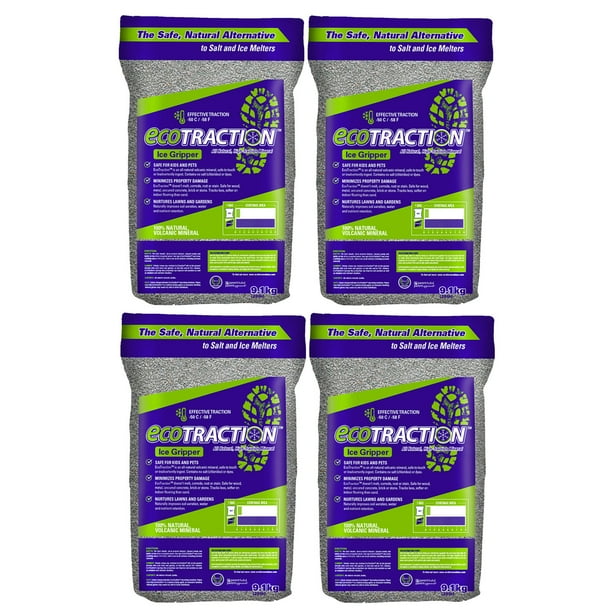 ecoTraction ET9RB Snow and Ice Traction Mineral Granules, 20 Lbs (4 ...