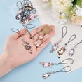 Alloy Enamel Mobile Straps Cat Mixed Color 8.8~102cm 18pcs/set for DIY ...
