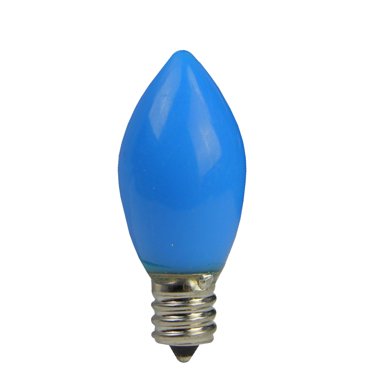 Pack of 4 Faceted Transparent Blue LED C7 Christmas Replacement Bulbs ...