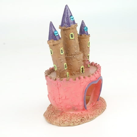 Pink Princess Castle Fish Cave Aquarium Ornament Fish Tank Decoration ...