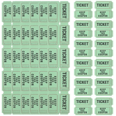 Double Roll Raffle Tickets, Assorted, 500ct - Walmart.com