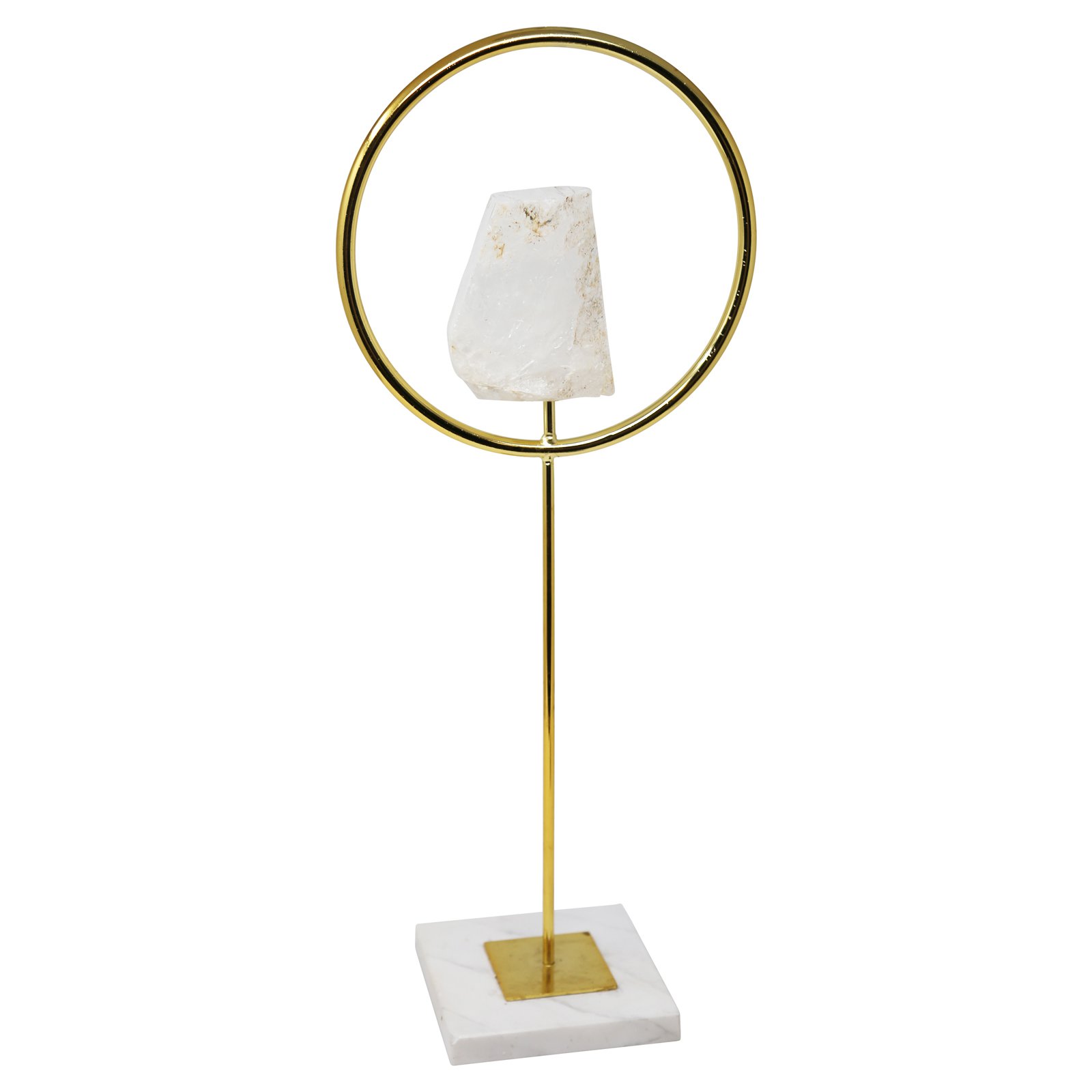 Sagebrook Home Stone On Gold Circle Stand - Walmart.com