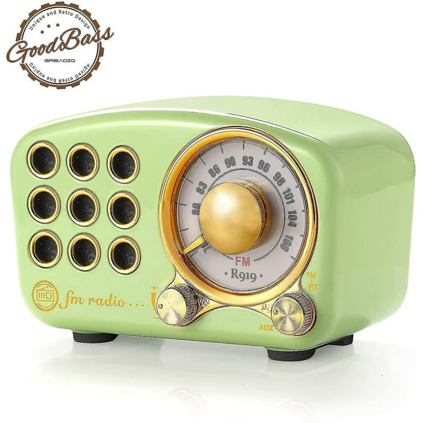 Retro Bluetooth Speaker, Vintage Radio- Fm Radio With Old Fashioned ...