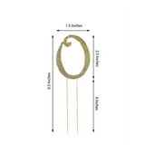 BalsaCircle Number 4 Cake Topper 2.5" Gold Rhinestone Personalized ...