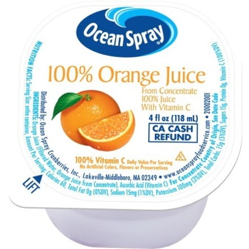 Ocean Spray No Thaw Juice Cups 100% Orange Juice - Walmart.com
