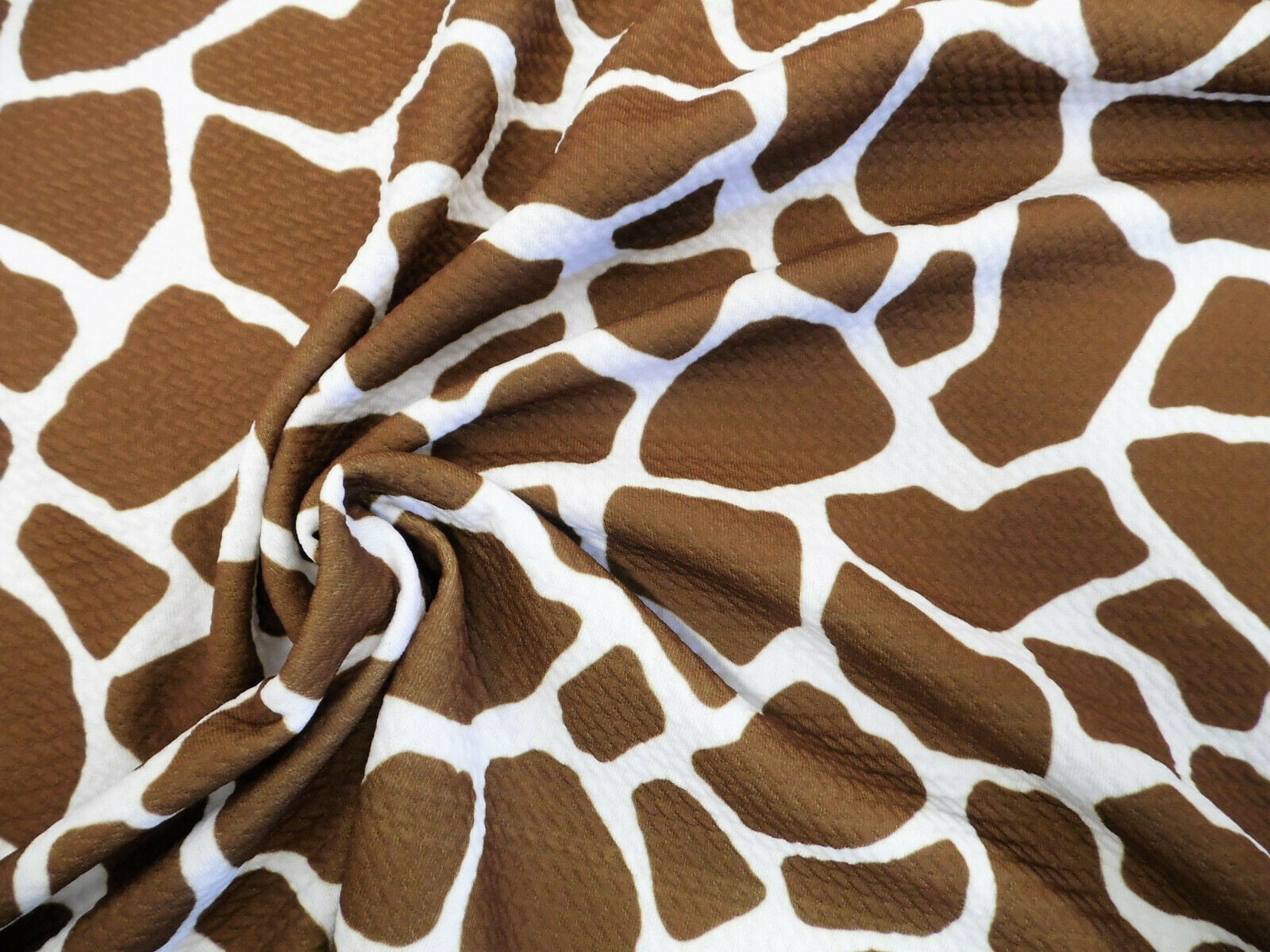 Bullet Printed Liverpool Textured Fabric 4 way Stretch Giraffe Animal ...