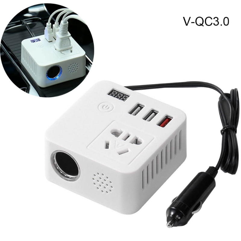 GENEMA Car Inverter 150W Power Inverter One Button Switch with ...