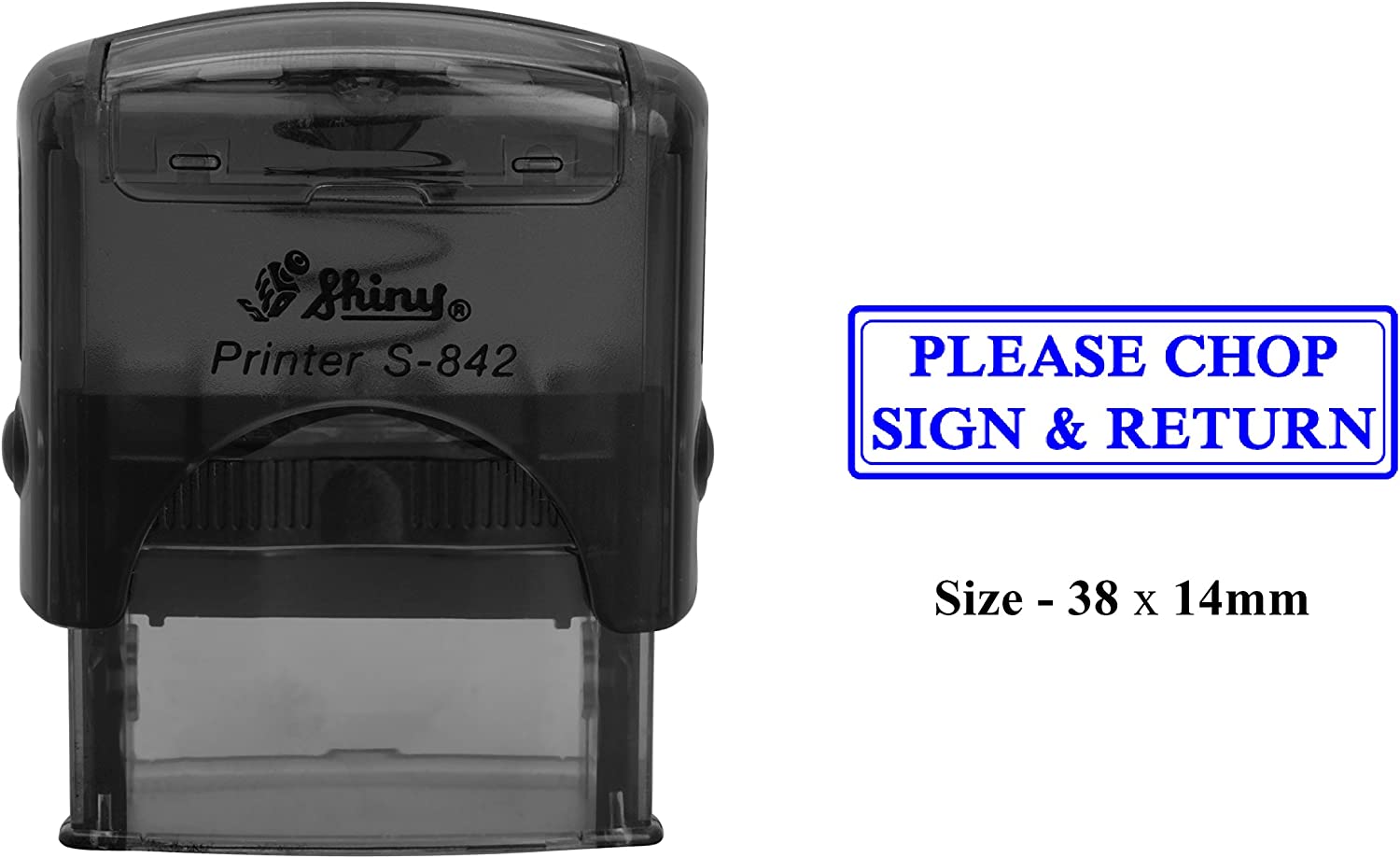 PLEASE CHOP SIGN & RETURN Self Inking Rubber Stamp Shiny Office ...