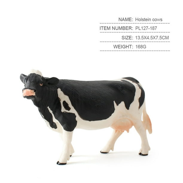 Alician Simulation Milk Cow Action Figures Realistic Cute Farm Animals ...