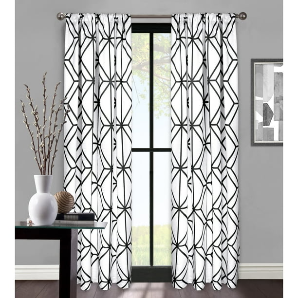 Better Homes & Gardens Rattan Lattice Window Curtain Panel - Walmart ...