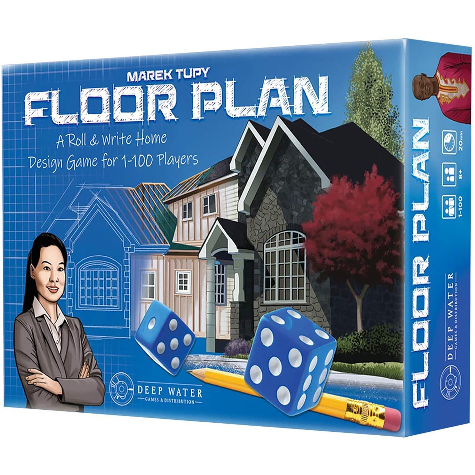 Floor Plan: A Roll & Write Home Design Game, Ages 8+, 1-100 Players, 20 ...