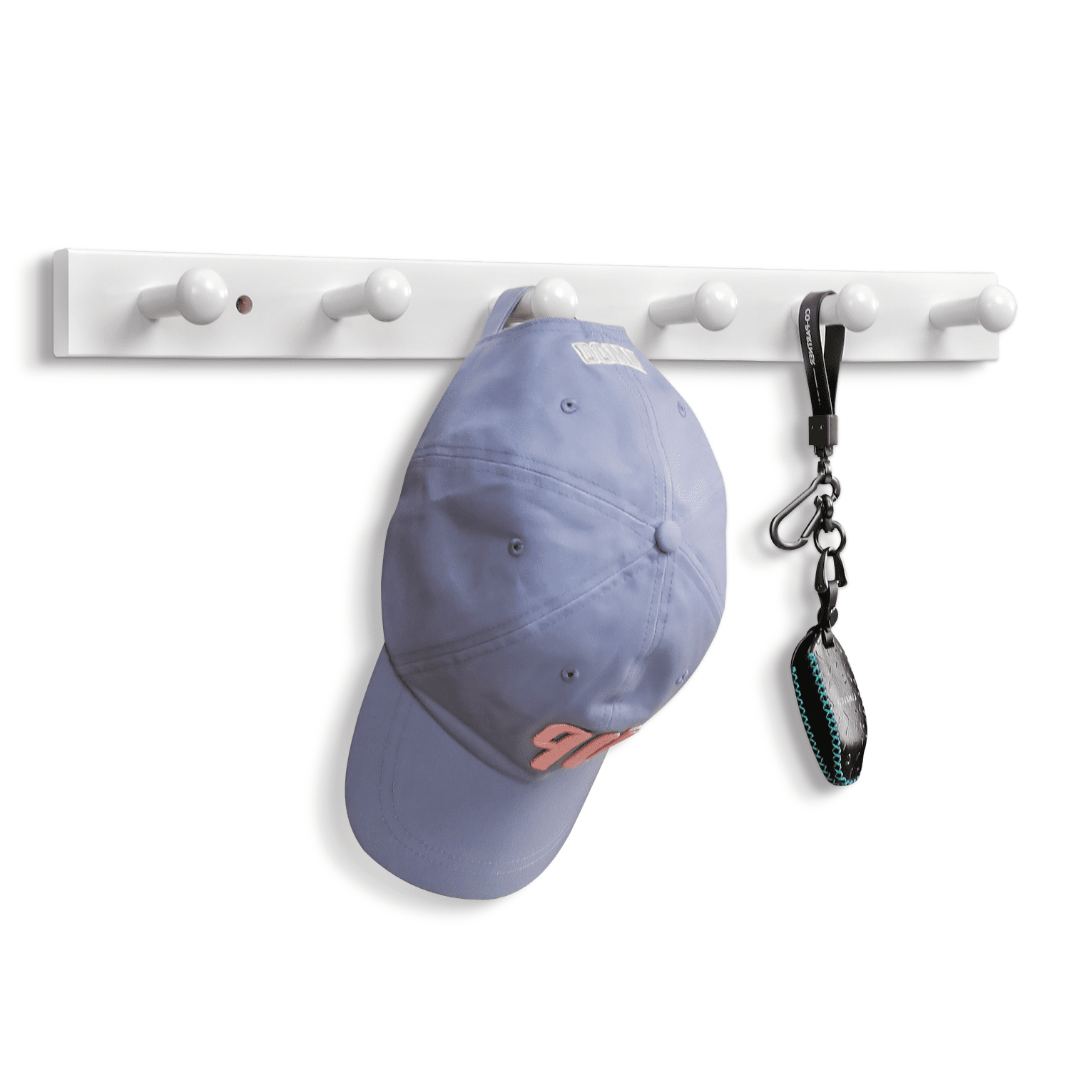 MoNiBloom Bamboo 6 Hooks Wall Mounted, Hat Scarf Keys Storage Coat Rack ...