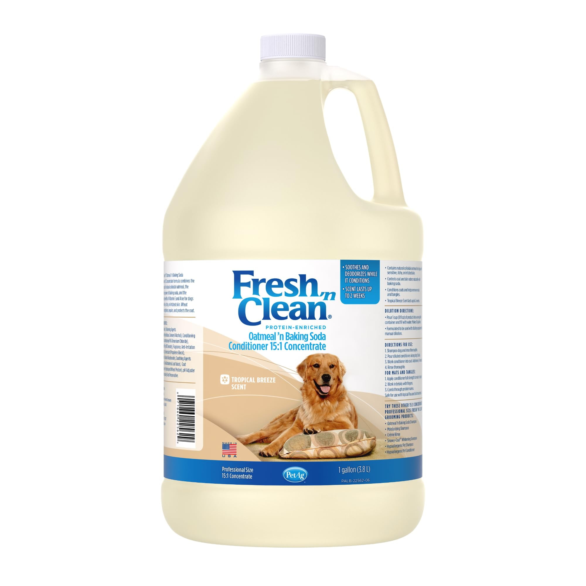 Acondicionador Pet-Ag Fresh 'n Clean, avena y bicarbonato de sodio, 3,78 litros | Bodega Aurrera ...