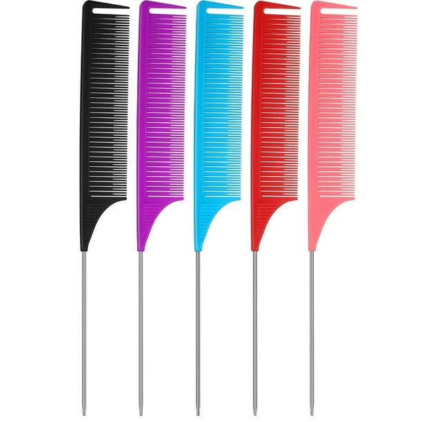 5 Pieces Parting Comb for Braids Rat Tail Hair Comb Braiding Comb ...