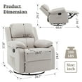KORSER Swivel Rocker Recliner Chair, Small Spaces, Linen Fabric, 105 ...