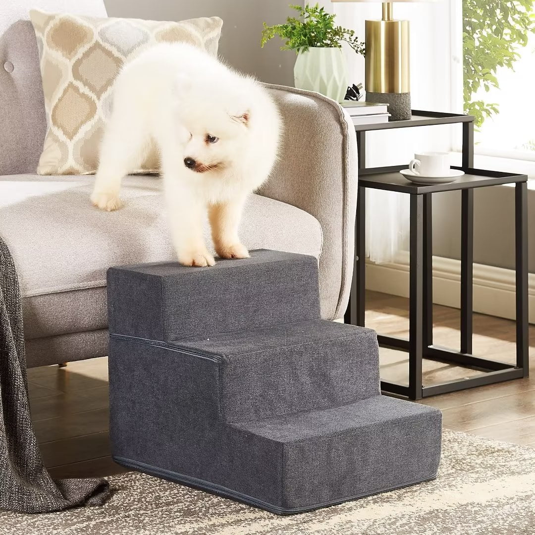 Iwicker Foam Pet Steps Stairs Non-Slip Removable 3 Steps Pet Stairs for ...