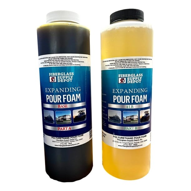 4 Lb. Density Expanding Pour Foam, 2 Part Polyurethane Closed Cell ...