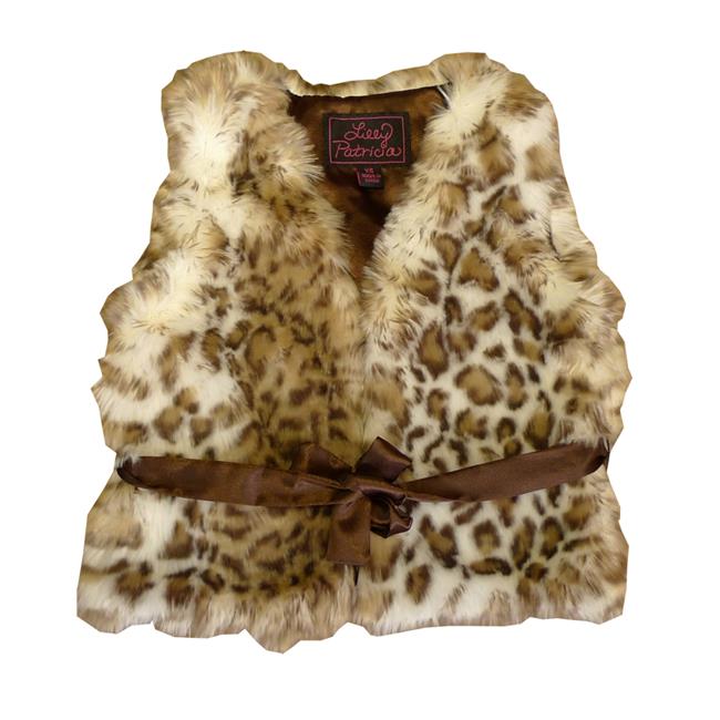 Little Girls Snow Leopard Faux Fur Vest 5-6 - Walmart.com