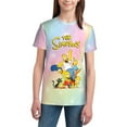 Cartoon The Sim-Psons T-Shirt Bo Y Polyester Round Neck Short Sleeve Shirt, Comfortable Tee ...