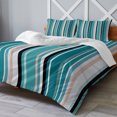 4 Piece Duvet Cover Set Full, Geometric Vertical Stripes Soft ...