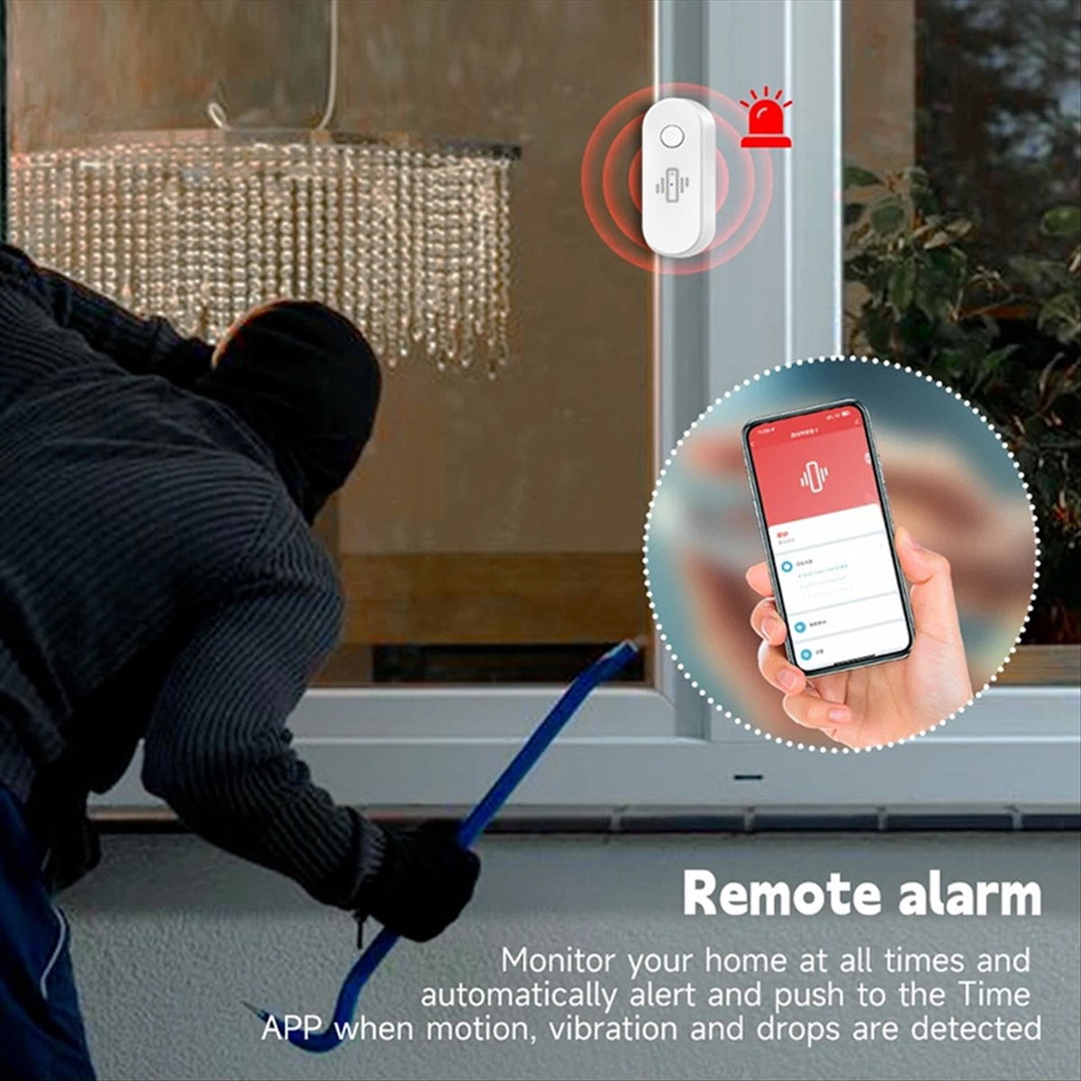 Smart WiFi Vibration Sensor Alarm Wireless Vibration Detector Alert ...