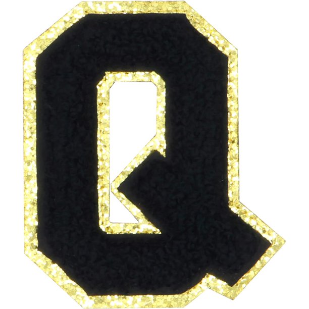 English Letter Q Iron On Repair Patches Alphabet Sewing Appliques ...
