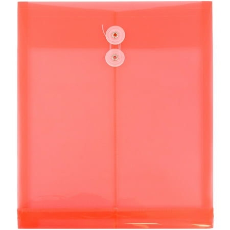 JAM Plastic Envelopes with Button & String Tie Closure, Letter Open End ...