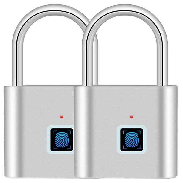 Candados Inteligentes de huellas VentDepot AppLock Silver 2 Pzas ...