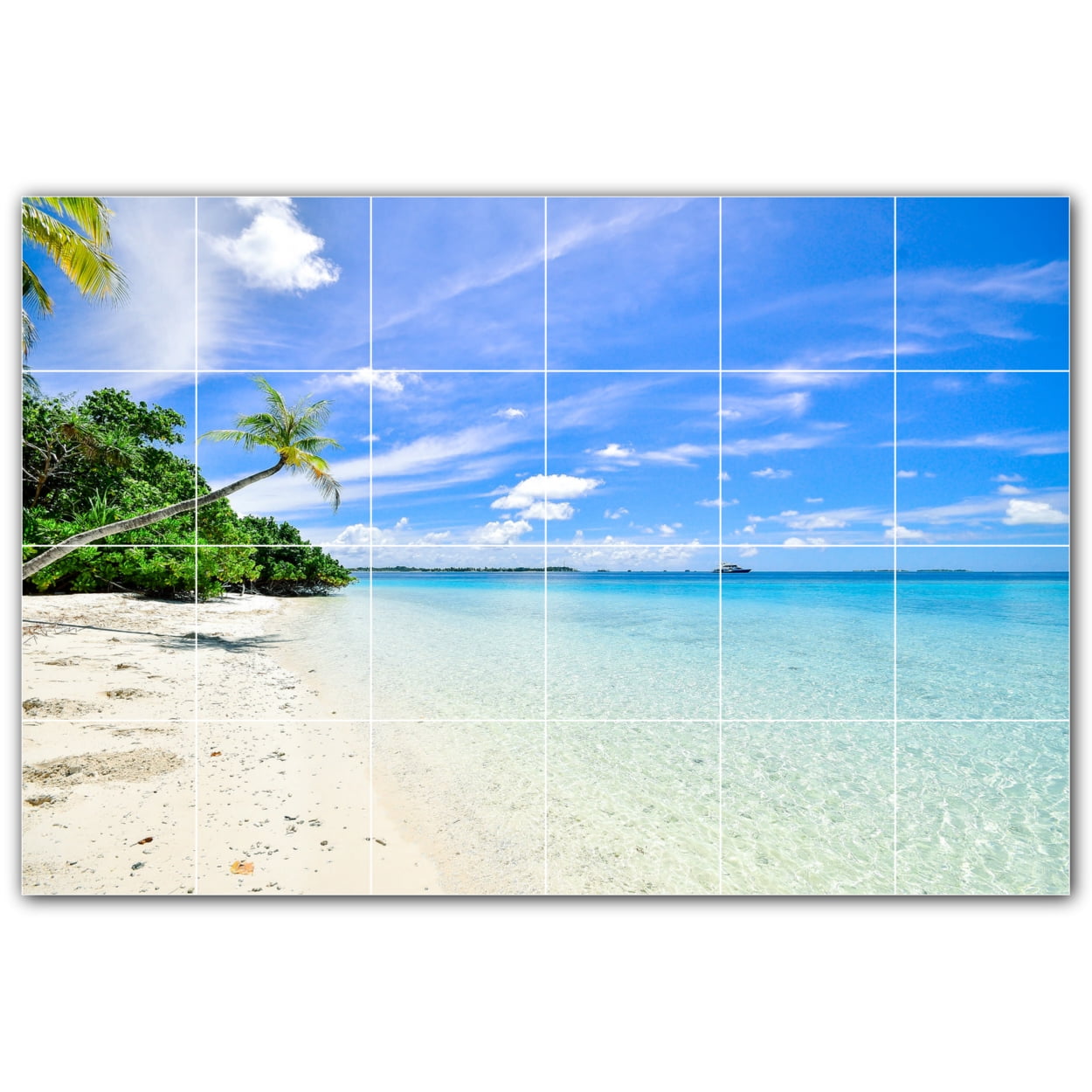Picture-Tiles.com: Beach Ceramic Tile Wall Mural WAL500079-64L. 48"W x ...