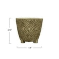 Creative Co-Op Embossed Sandstone Planter with Pattern - Walmart.com