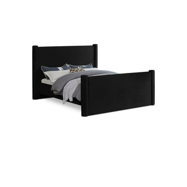 Meridian Furniture Modern Elias King Bed with Saddle Velvet Upholstery ...