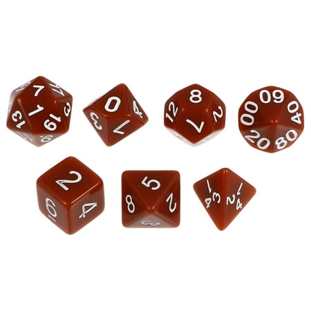 Polyhedral Dice Set 4 Sided-20 Sided Multi Sided Acrylic Dice Game ...