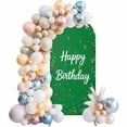 6.6FT Arch Backdrop Covers, Grass Green Birthday Wedding Arch Cover ...