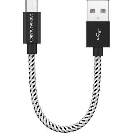 Short Micro USB Cable, Bmatwk USB to Micro USB 24 AWG Triple Shielded ...