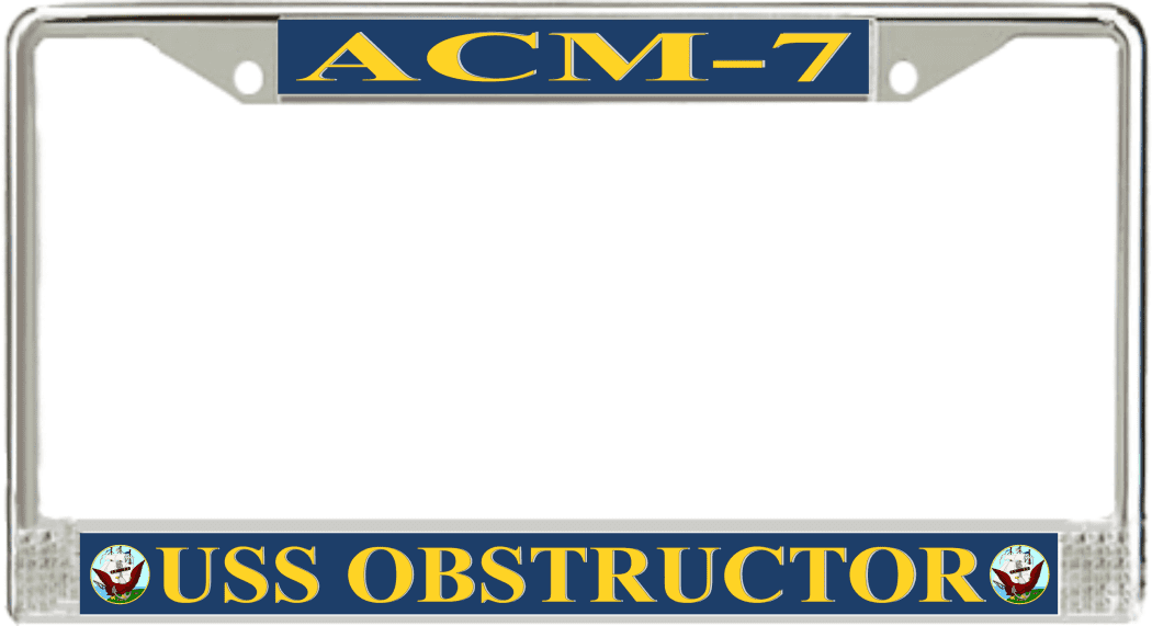 USS Obstructor ACM-7 License Plate Frame - Walmart.com