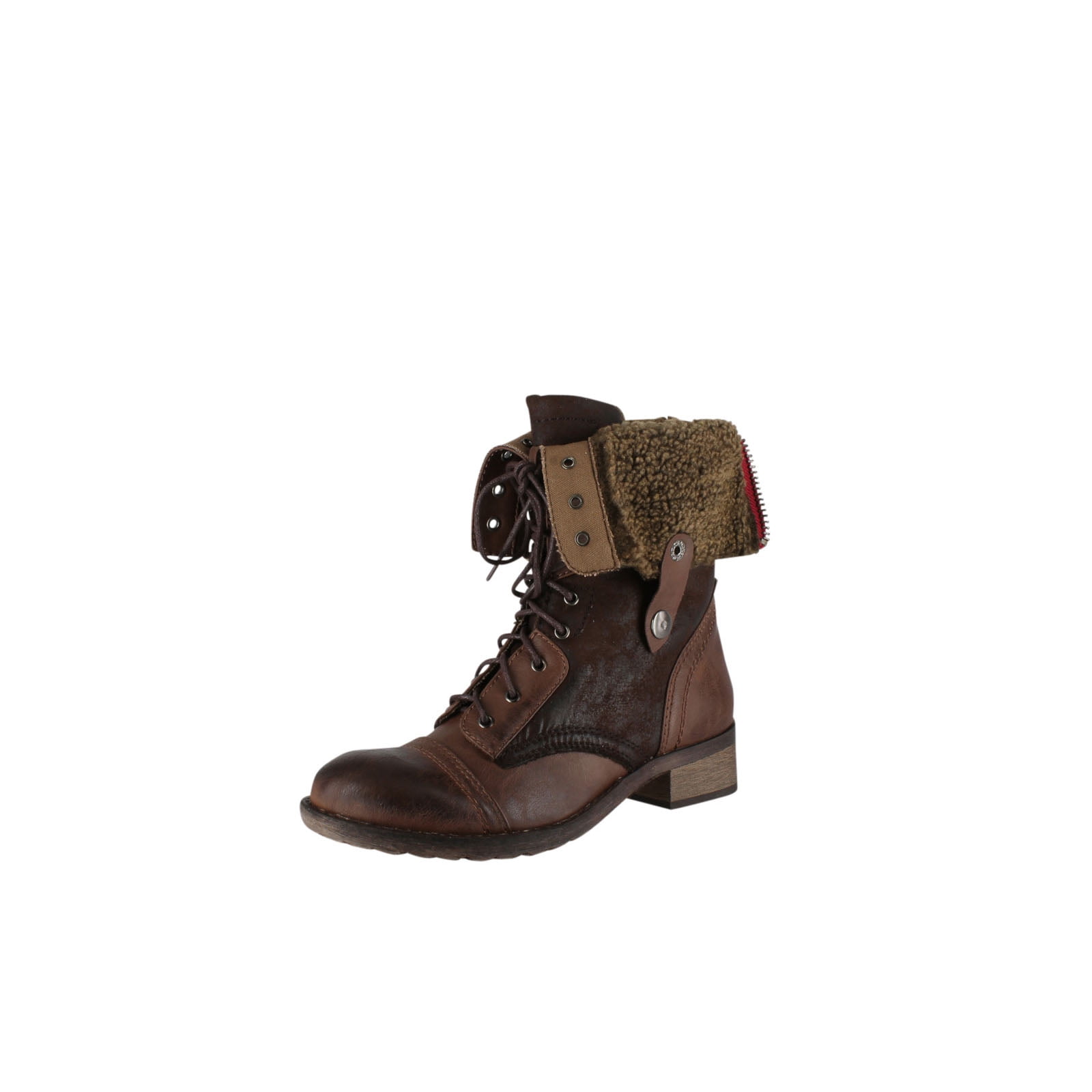 Rebels - Rebels Women's Anda Combat Boot, Brown, 6.5 - Walmart.com ...