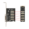 M.2 To 4 RS232 DB9 Serial Port and 1 DB25 Parallel Printer Port Card ...