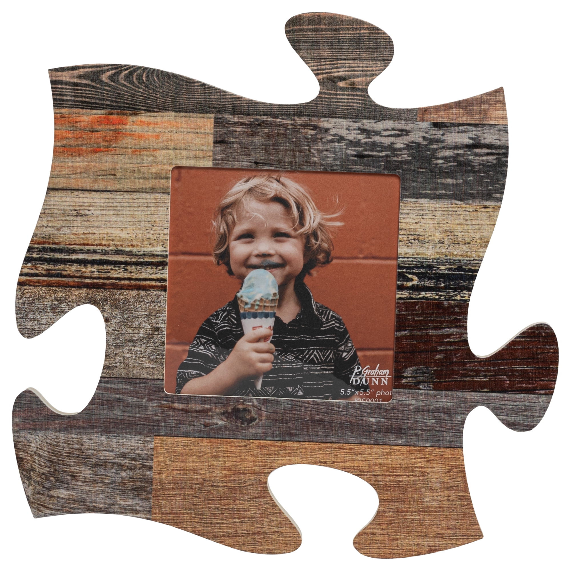 Neutral Multicolor Distressed Wood Look 12 x 12 Wall Hanging Wood ...