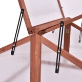 Costway Double Box Garden Wooden Green House Cold Frame Raised Plants ...