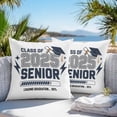 Blue Grey Graduation Season Outdoor Pillow Covers 24x24 Inch Throw ...