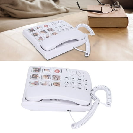 Big Button Landline Telephone, Corded Landline For Elderly With Speed ...