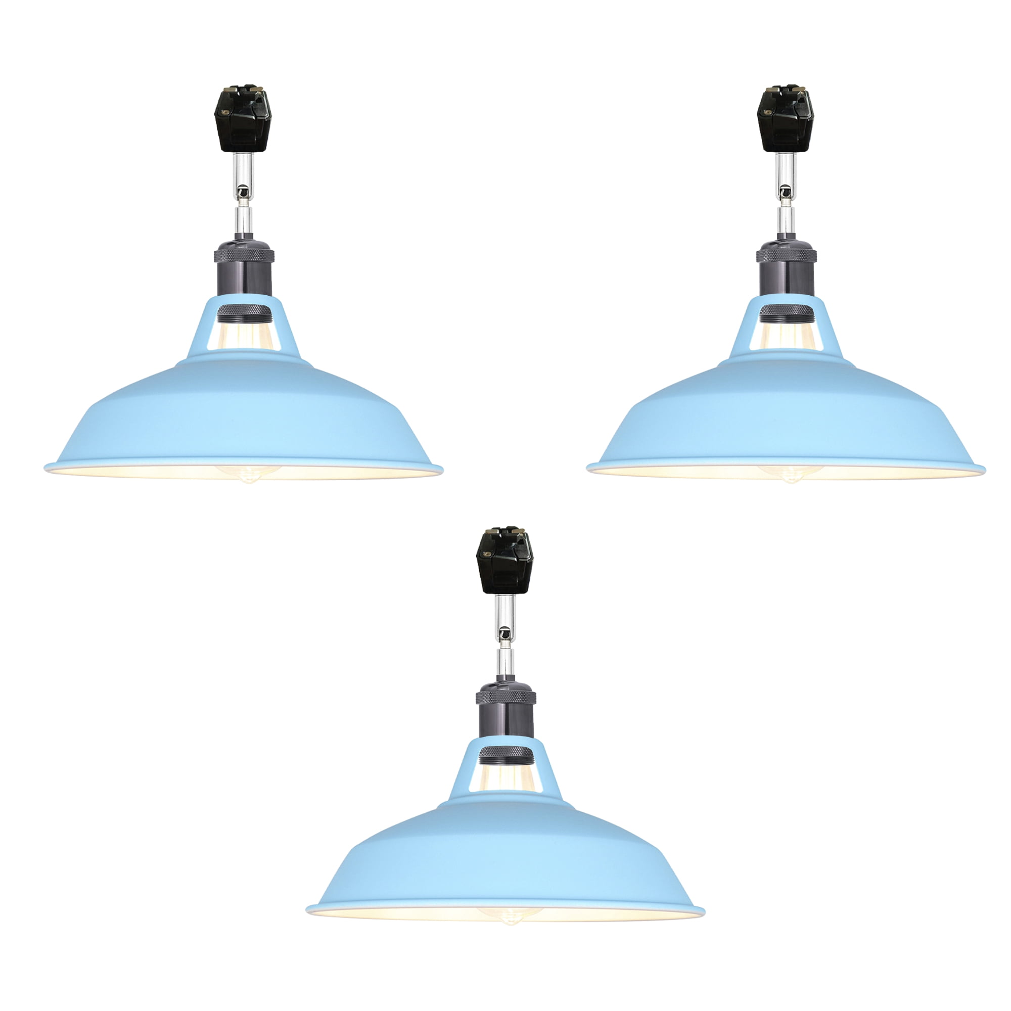 FSLiving J-Type Track Lighting E26 Base Industrial Adjustable Angle ...